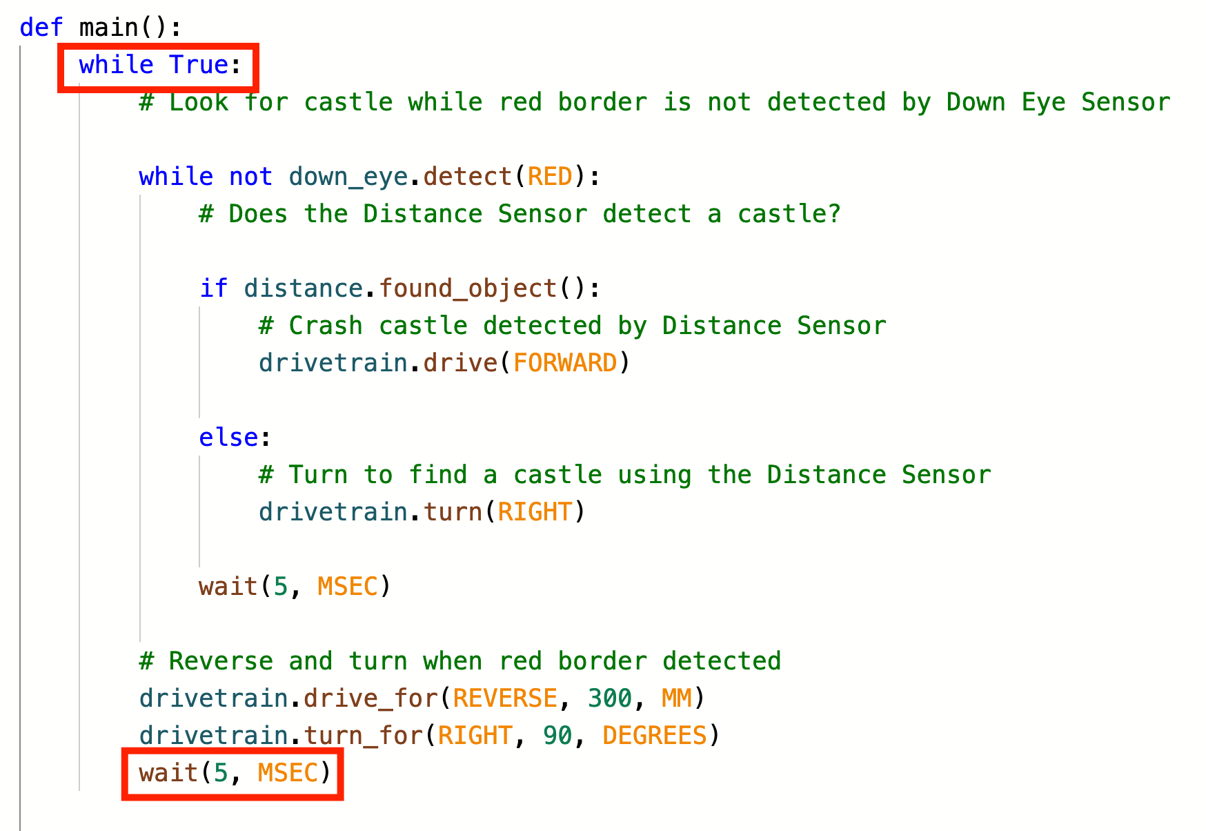 Unit 9 Developing Algorithms Lesson 3 When Color Red Detected Vex Education